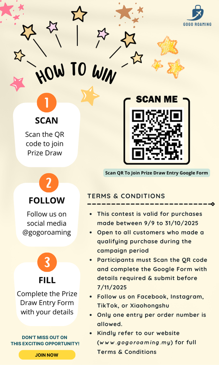 MALAYSIA DAY Celebration – Scan & Follow to Win Contest – GoGo Roaming